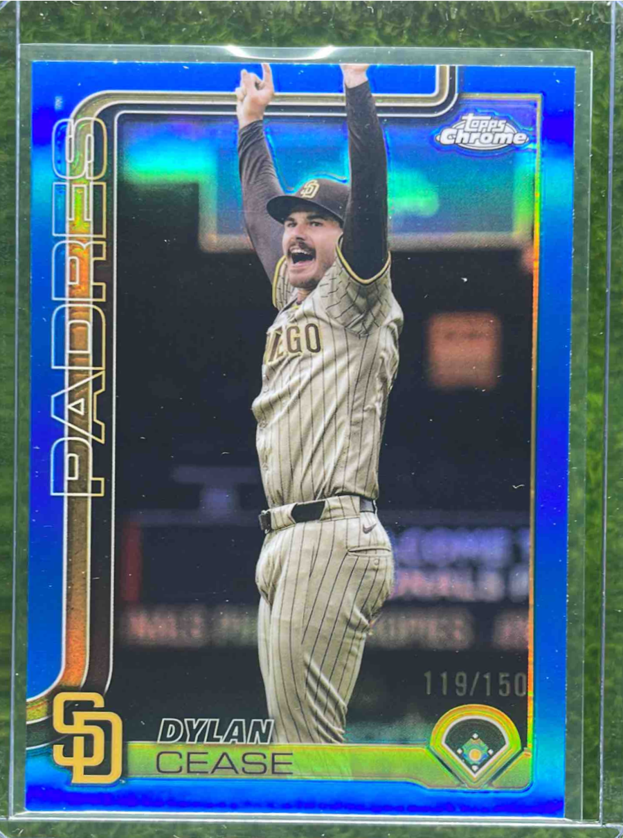 Dylan Cease 2025 Topps Chrome #212 Blue Refractor /150 Price Guide ...