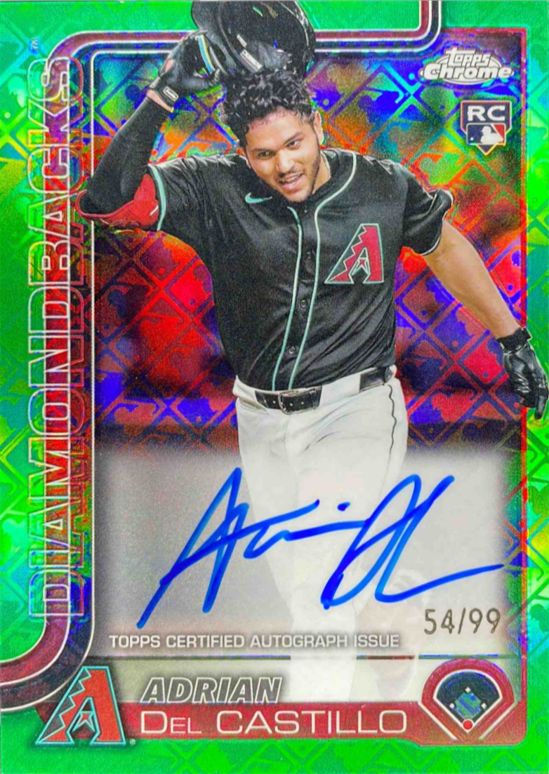 Adrian Del Castillo 2025 Topps Chrome Logofractor Edition #RA-AD Rookie Autographs - Green ...