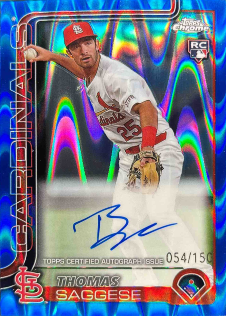 Thomas Saggese 2025 Topps Chrome #RA-TSA Rookie Autographs - Blue ...