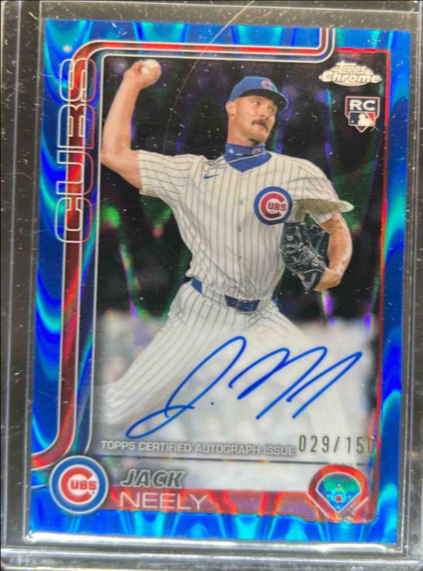 Jack Neely 2025 Topps Chrome #RA-JNE Rookie Autographs - Blue RayWave ...