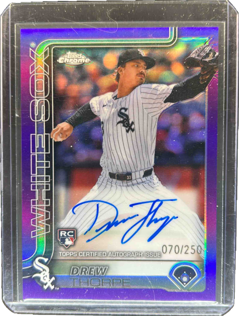 Drew Thorpe 2025 Topps Chrome #RA-DT Rookie Autographs - Purple ...