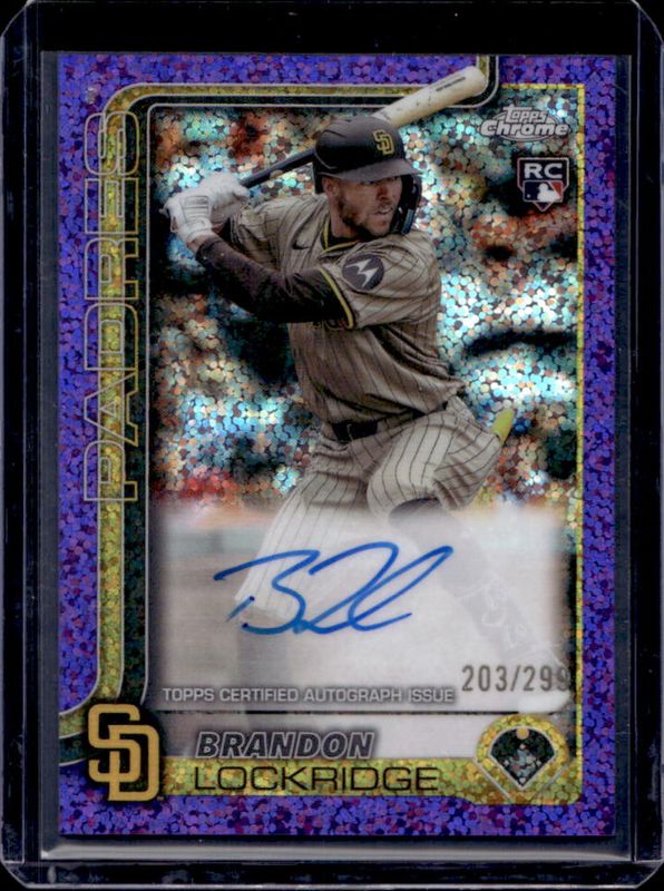 Brandon Lockridge 2025 Topps Chrome #RA-BLO Rookie Autographs - Purple ...