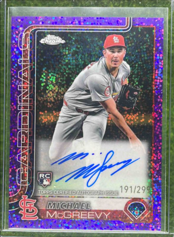 Michael McGreevy 2025 Topps Chrome #RA-MMC Rookie Autographs - Purple ...