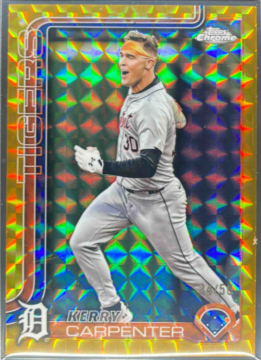 Kerry Carpenter 2025 Topps Chrome #299 Gold Geometric Refractor /50 ...