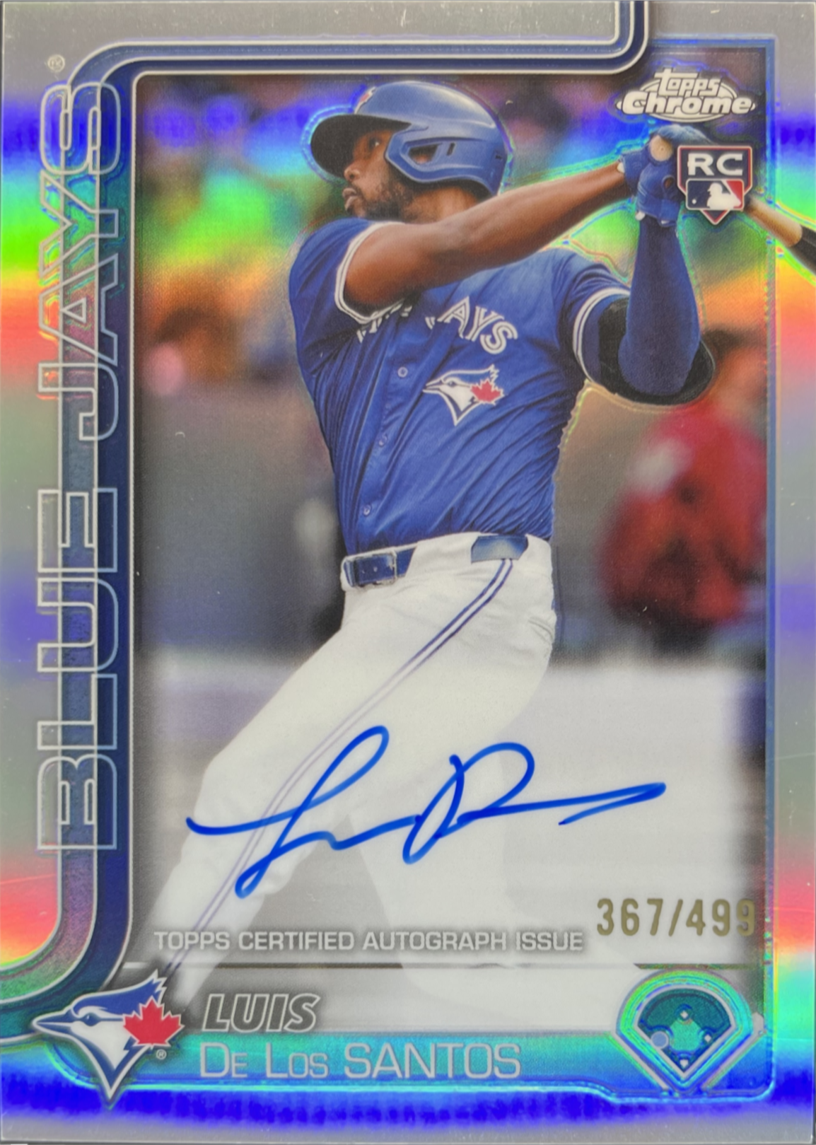 Luis De Los Santos 2025 Topps Chrome #RA-LD Rookie Autographs ...