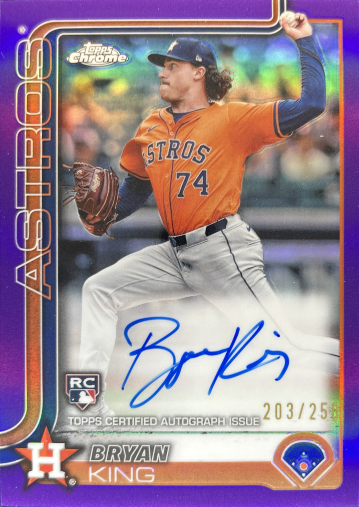 Bryan King 2025 Topps Chrome #RA-BK Rookie Autographs - Purple ...