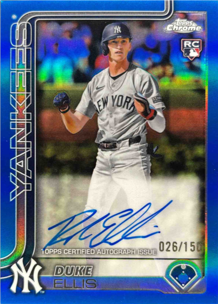 Duke Ellis 2025 Topps Chrome #RA-DE Rookie Autographs - Blue Refractor ...