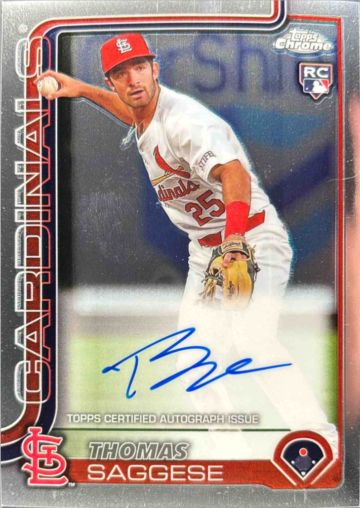 Thomas Saggese 2025 Topps Chrome #RA-TSA Rookie Autographs Price Guide ...