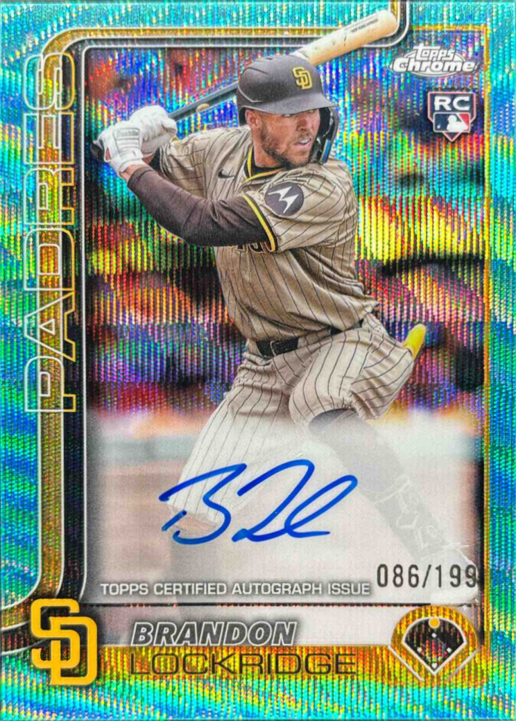 Brandon Lockridge 2025 Topps Chrome #RA-BLO Rookie Autographs - Aqua ...