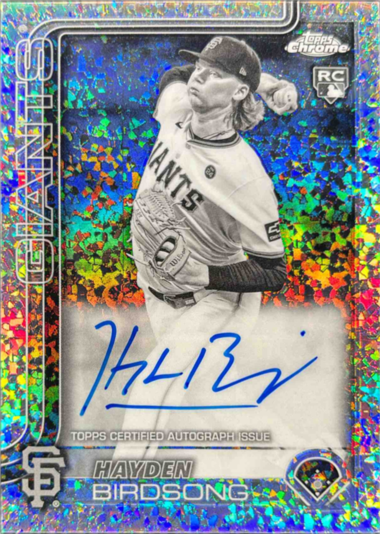 Hayden Birdsong 2025 Topps Chrome #RA-HB Rookie Autographs - B&W Mini-Diamond Refractor Price ...
