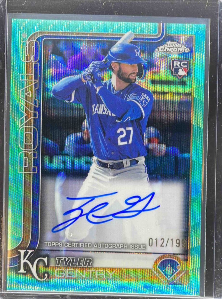 Tyler Gentry 2025 Topps Chrome #RA-TGE Rookie Autographs - Aqua Wave ...