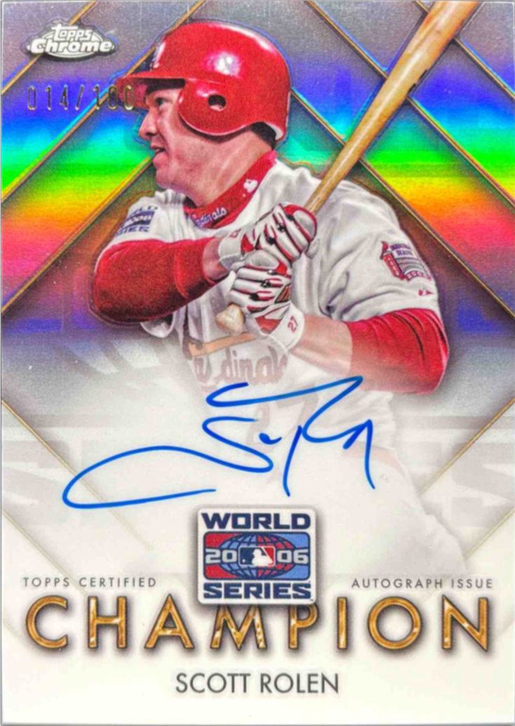 Scott Rolen 2025 Topps Chrome #WSC-SR World Series Champion Autographs ...