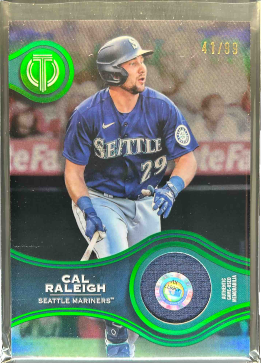 Cal Raleigh 2025 Topps Tribute #SOA-CR Stamp of Approval - Green /99 ...
