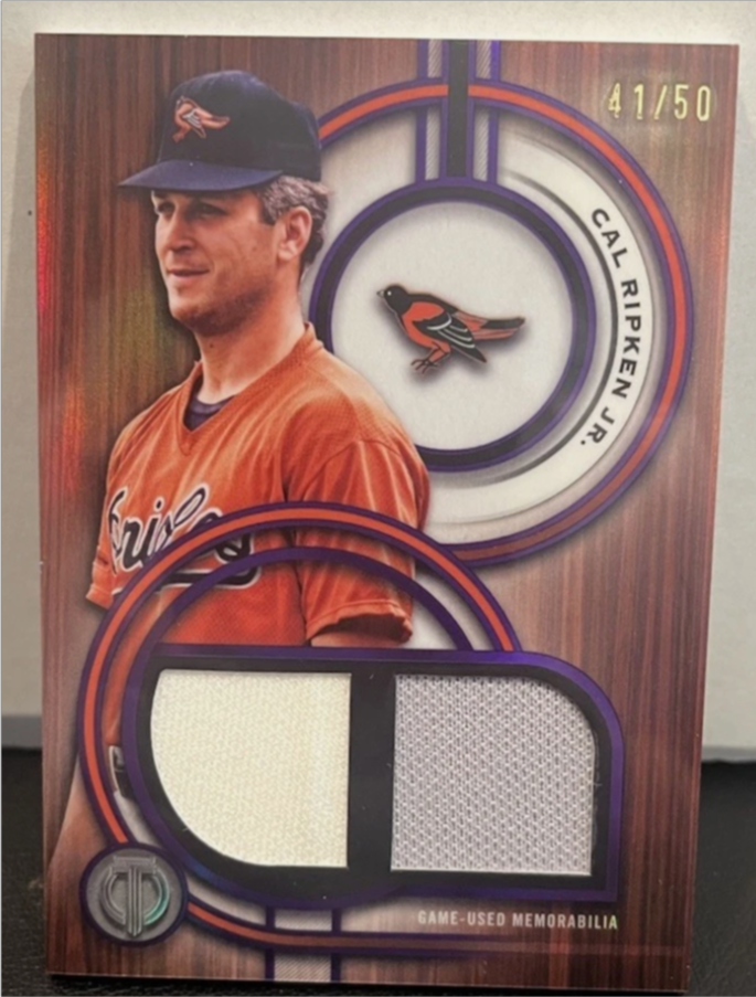 Cal Ripken, Jr. 2025 Topps Tribute #DR-CRJ Single-Player Dual Relic ...