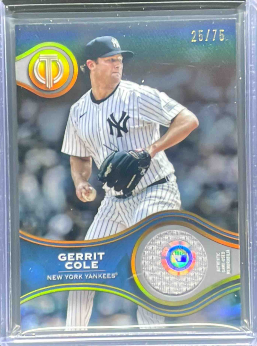 Gerrit Cole 2025 Topps Tribute #SOA-GC Stamp of Approval - Gold /75 ...