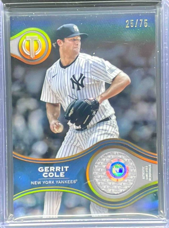 Gerrit Cole 2025 Topps Tribute #SOA-GC Stamp of Approval - Gold /75 ...