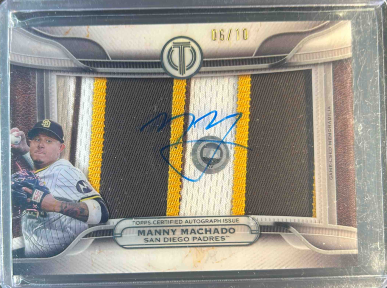 Manny Machado 2025 Topps Tribute #PPA-MACH Prime Patch Autograph Relic ...