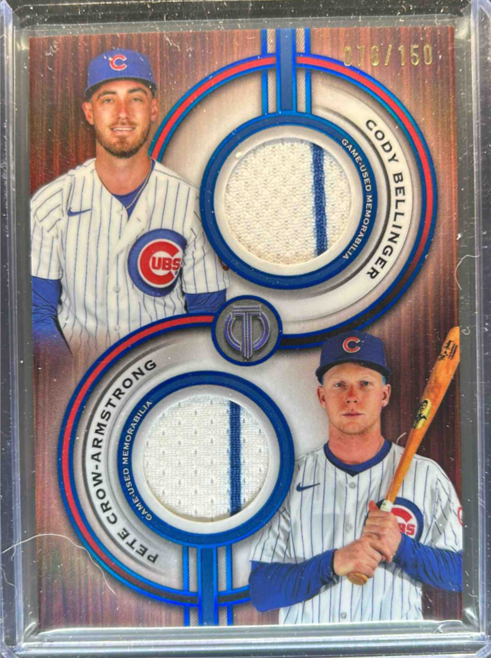Cody Bellinger / Pete Crow-Armstrong 2025 Topps Tribute #TPDR-BCA Dual-Player Dual Relics - Blue ...