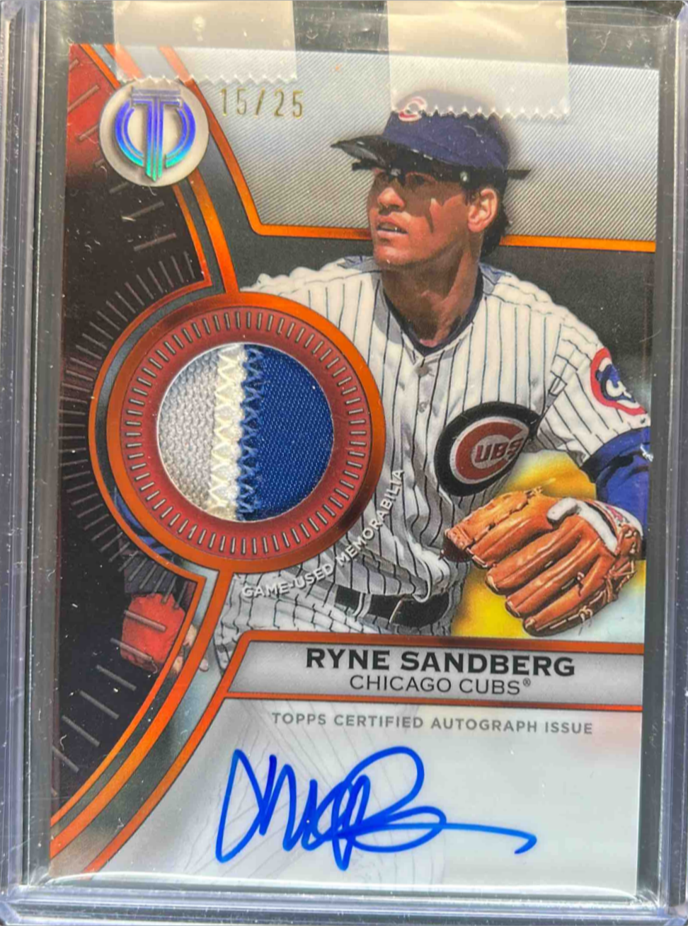 Ryne Sandberg 2025 Topps Tribute #TTTA-RS Tribute To Threads Autograph ...