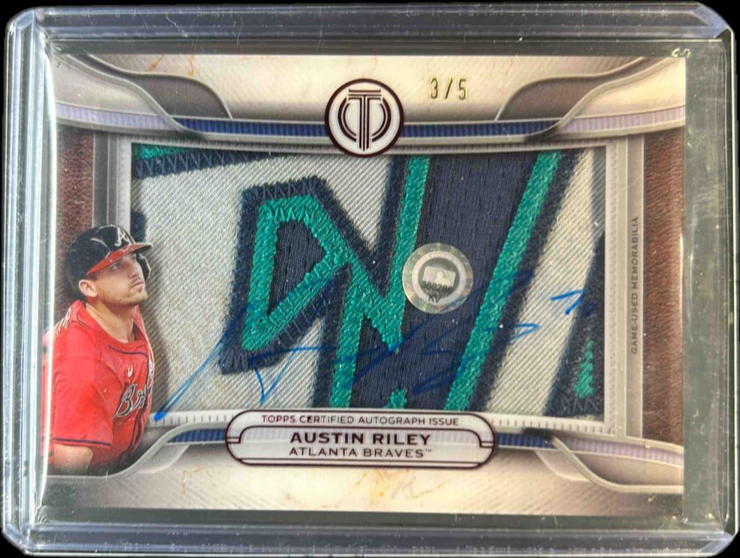 Austin Riley 2025 Topps Tribute #PPA-ARI Prime Patch Autograph Relic ...