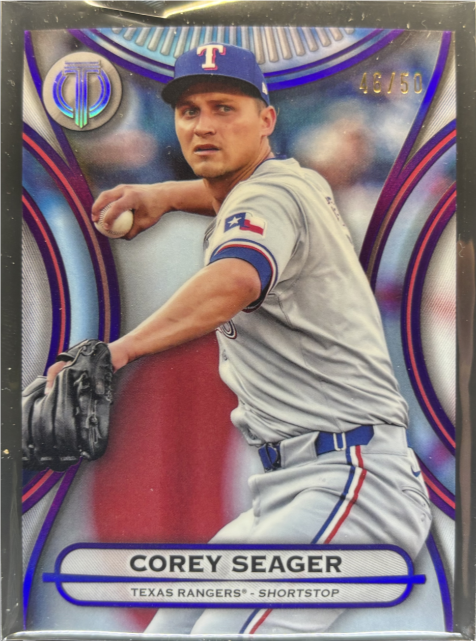 Corey Seager 2025 Topps Tribute #51 Purple /50 Price Guide - Sports ...