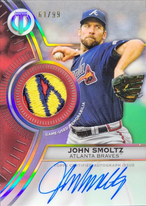 John Smoltz 2025 Topps Tribute #TTTA-SMO Tribute To Threads Autograph ...