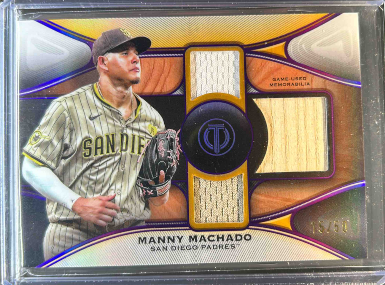 Manny Machado 2025 Topps Tribute #TTR-MM Tribute Triple Relic - Purple ...