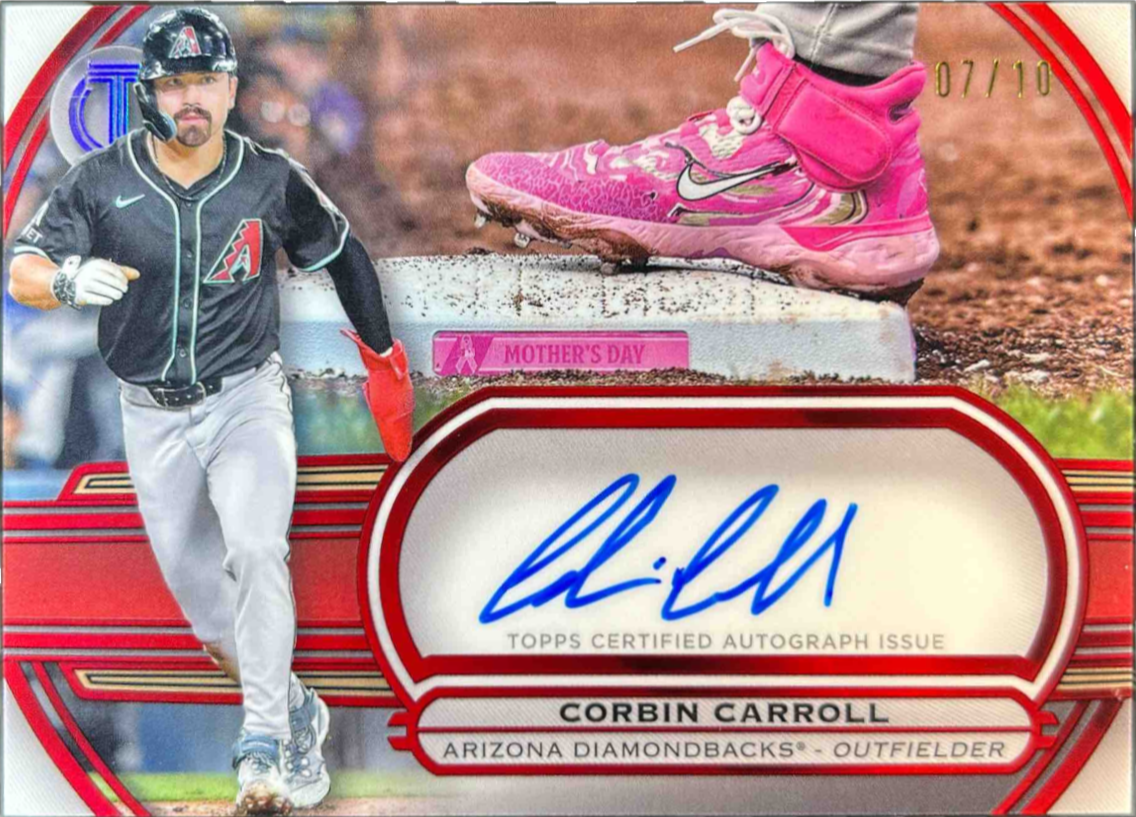 Corbin Carroll 2025 Topps Tribute #TTC-CC Tribute To Cleats Autograph ...