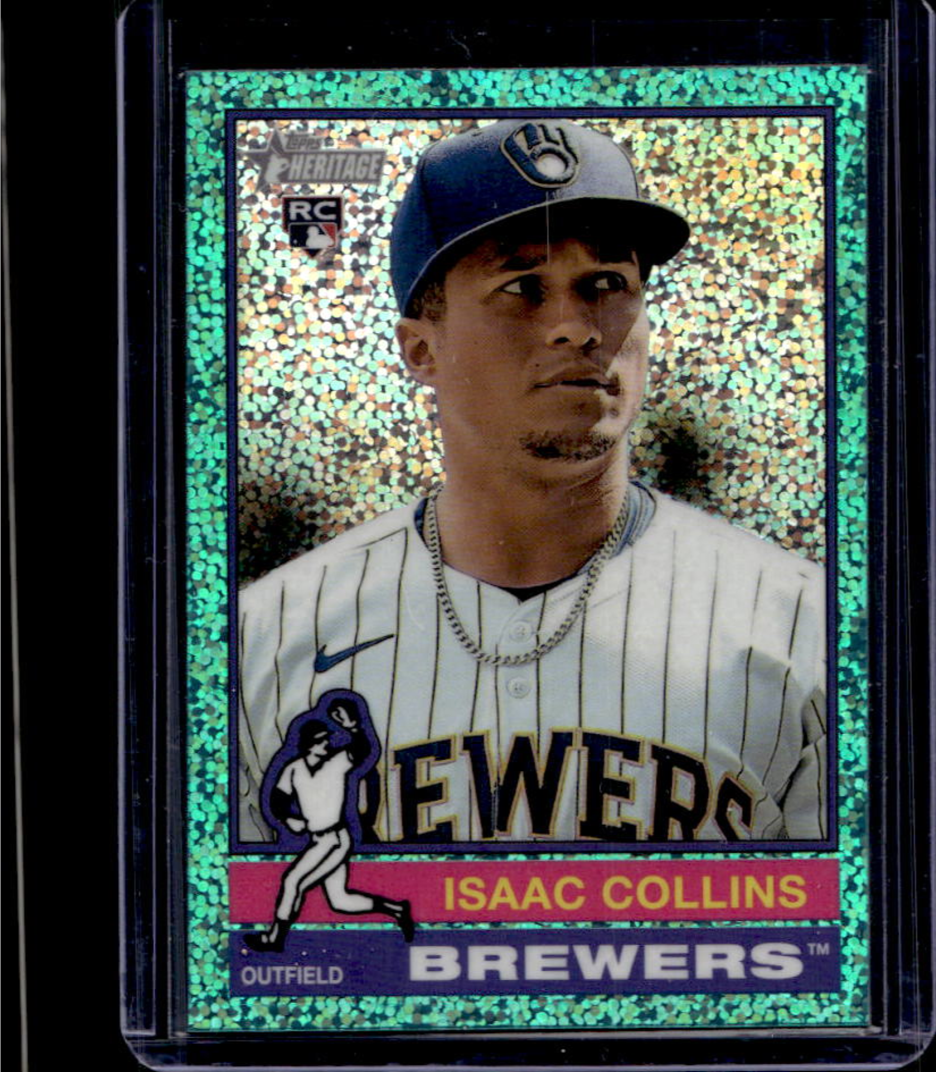 Isaac Collins 2025 Topps Heritage #78 Chrome - Aqua Sparkle Refractor ...