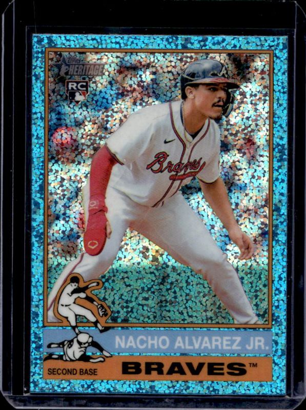 Nacho Alvarez Jr. 2025 Topps Heritage #145 Chrome - Aqua Sparkle ...