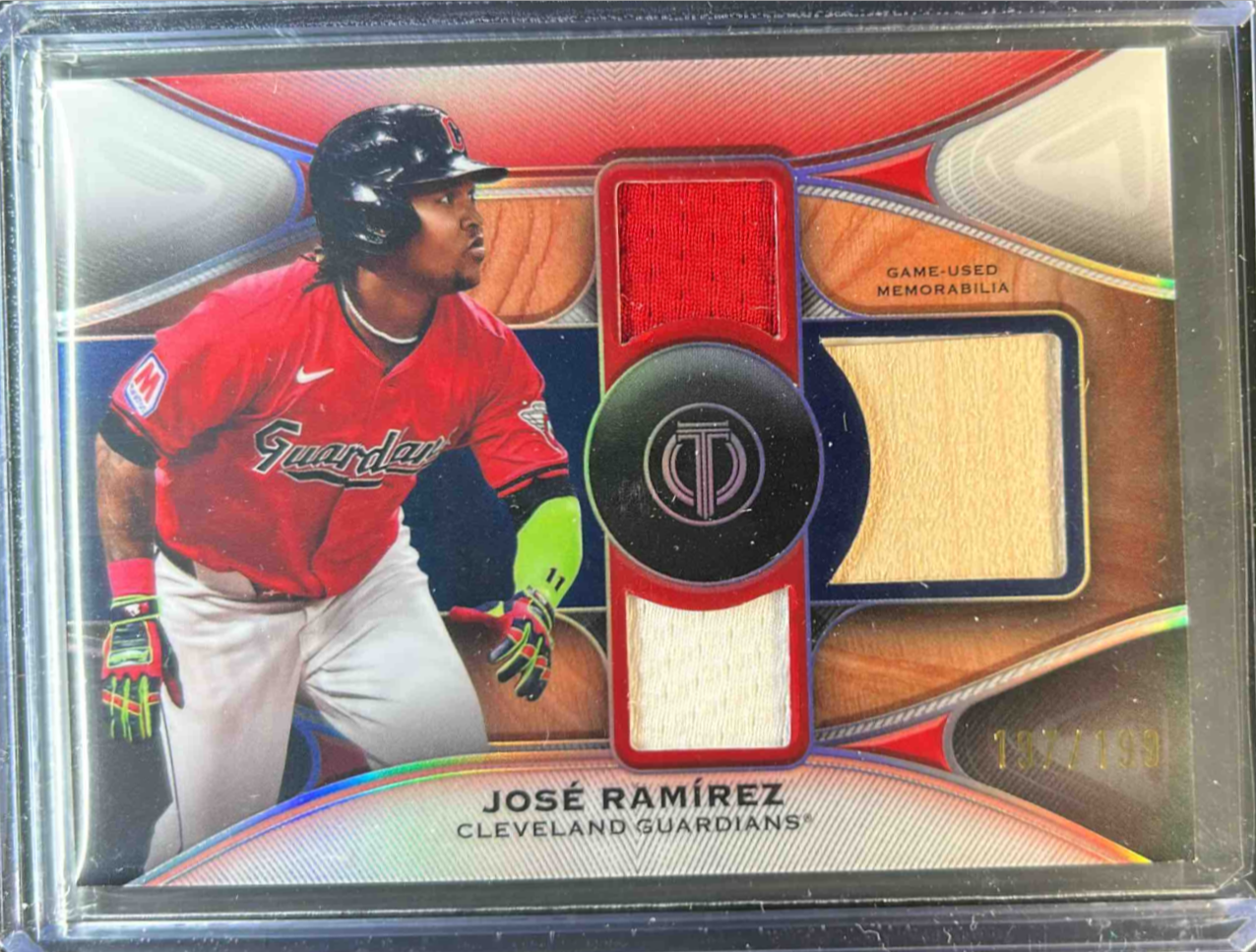 Jose Ramirez 2025 Topps Tribute #TTR-JRA Tribute Triple Relic /199 ...