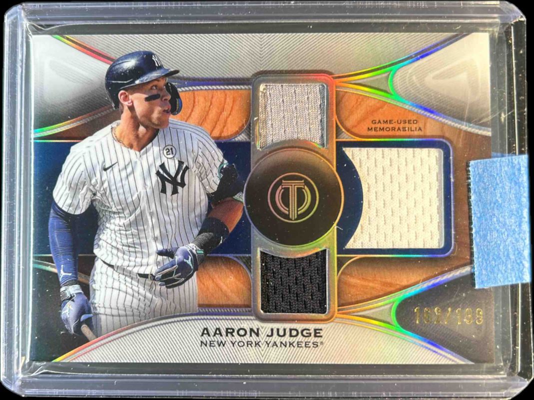 Aaron Judge 2025 Topps Tribute #TTR-AJ Tribute Triple Relic /199 Price ...