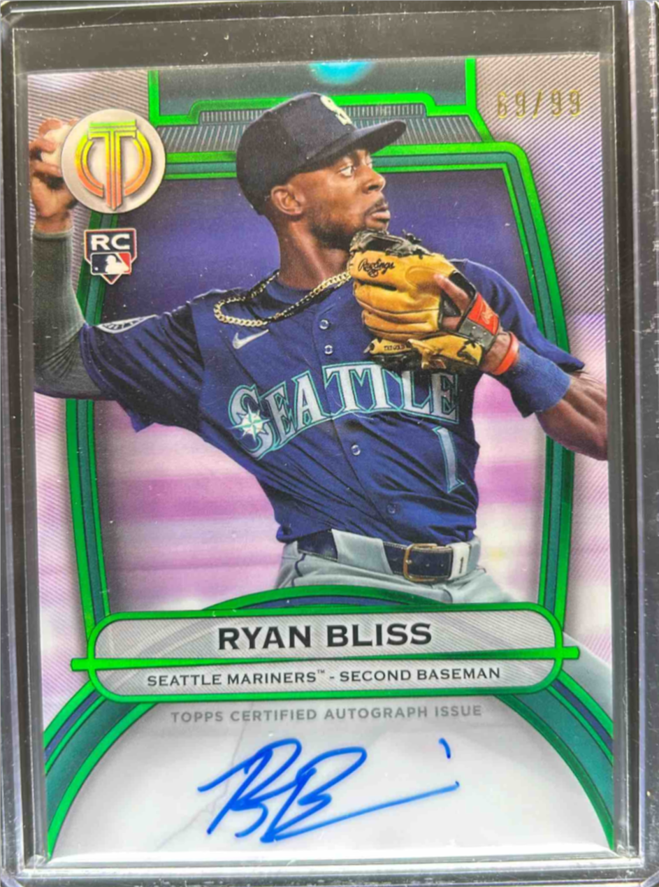 Ryan Bliss 2025 Topps Tribute #TA-RB Tribute Autograph - Green /99 ...