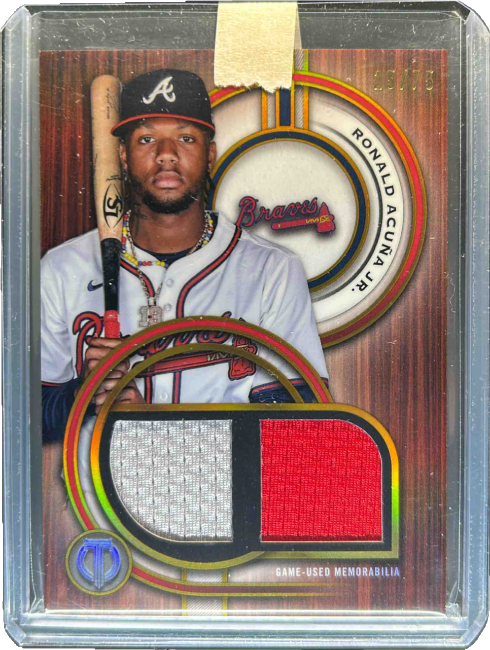 Ronald Acuna Jr. 2025 Topps Tribute #DR-RAJ Single-Player Dual Relic ...
