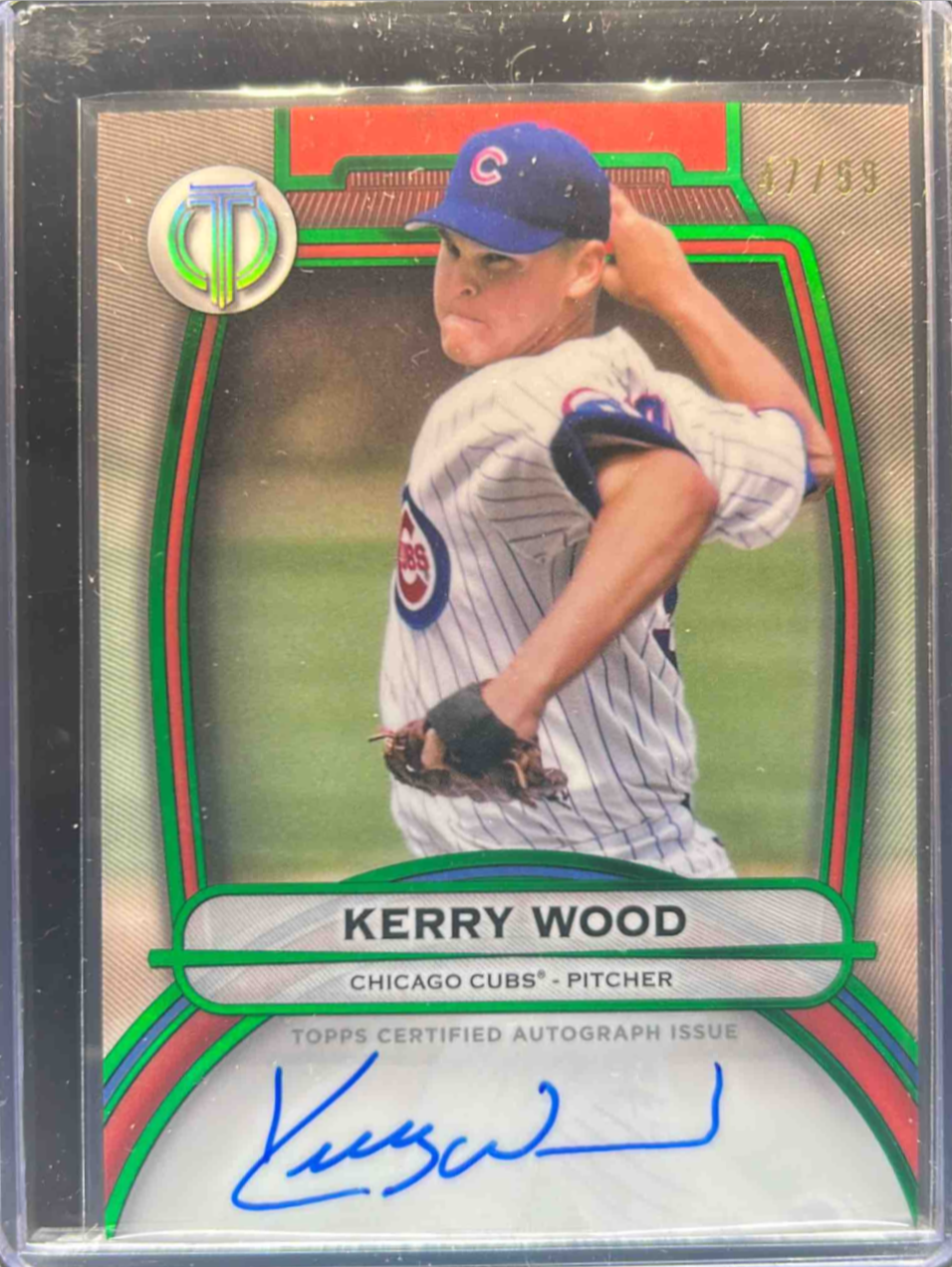 Kerry Wood 2025 Topps Tribute #TA-KW Tribute Autograph - Green /99 ...