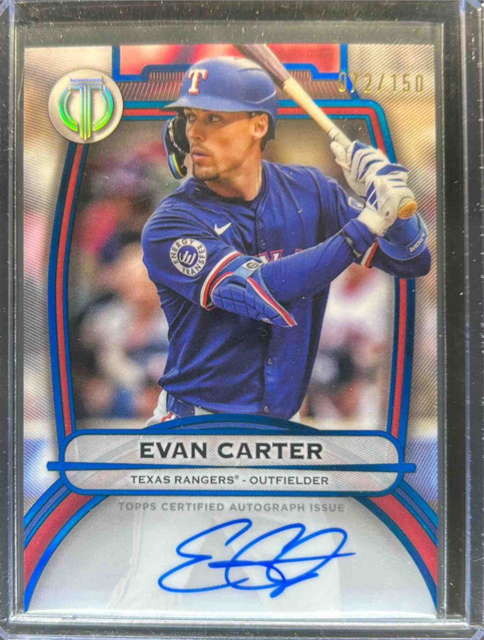 Evan Carter 2025 Topps Tribute #TA-ECA Tribute Autograph - Blue /150 ...