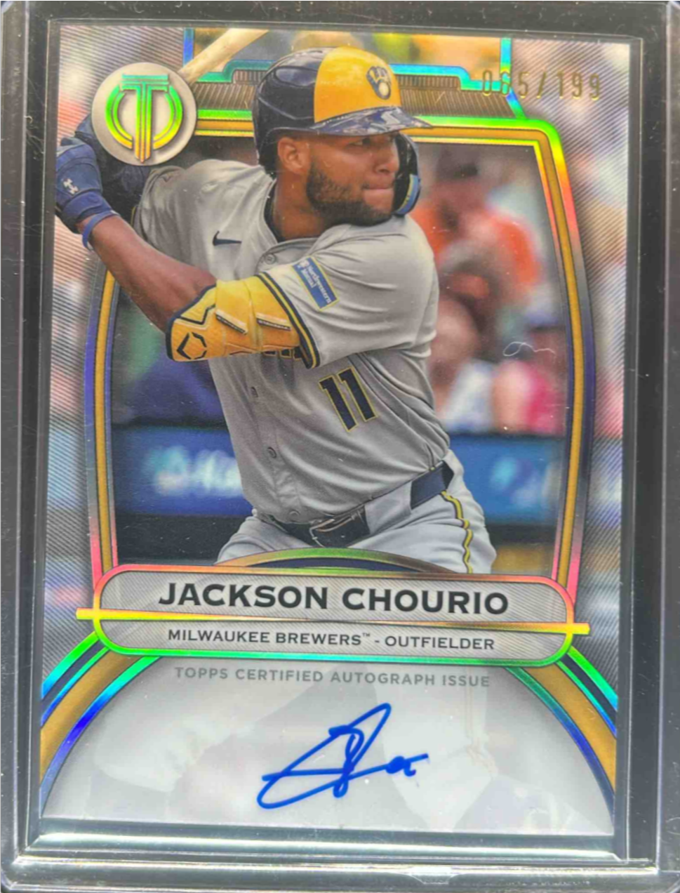 Jackson Chourio 2025 Topps Tribute #TA-CHO Tribute Autograph /199 Price ...
