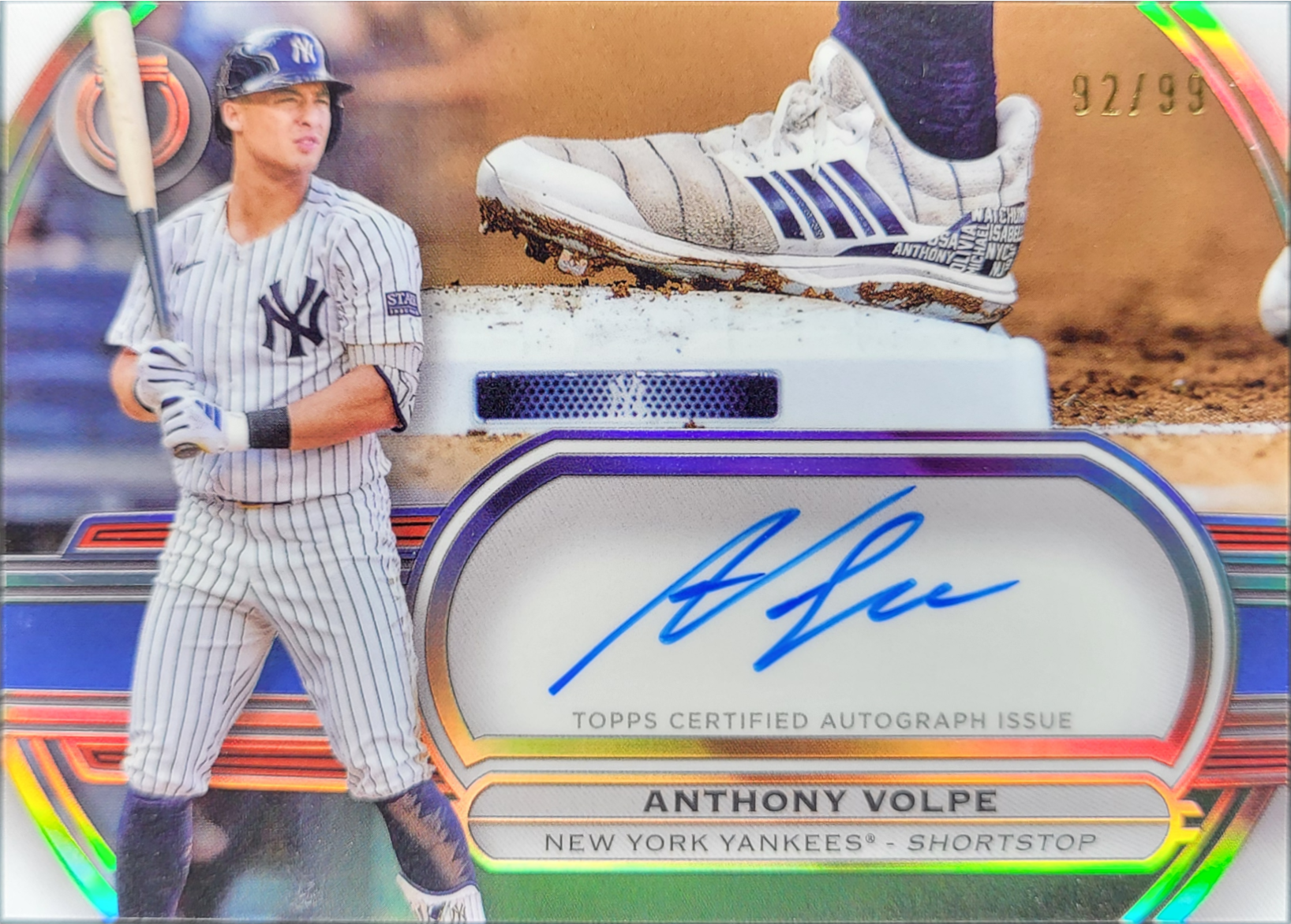 Anthony Volpe 2025 Topps Tribute #TTC-AV Tribute To Cleats Autograph ...