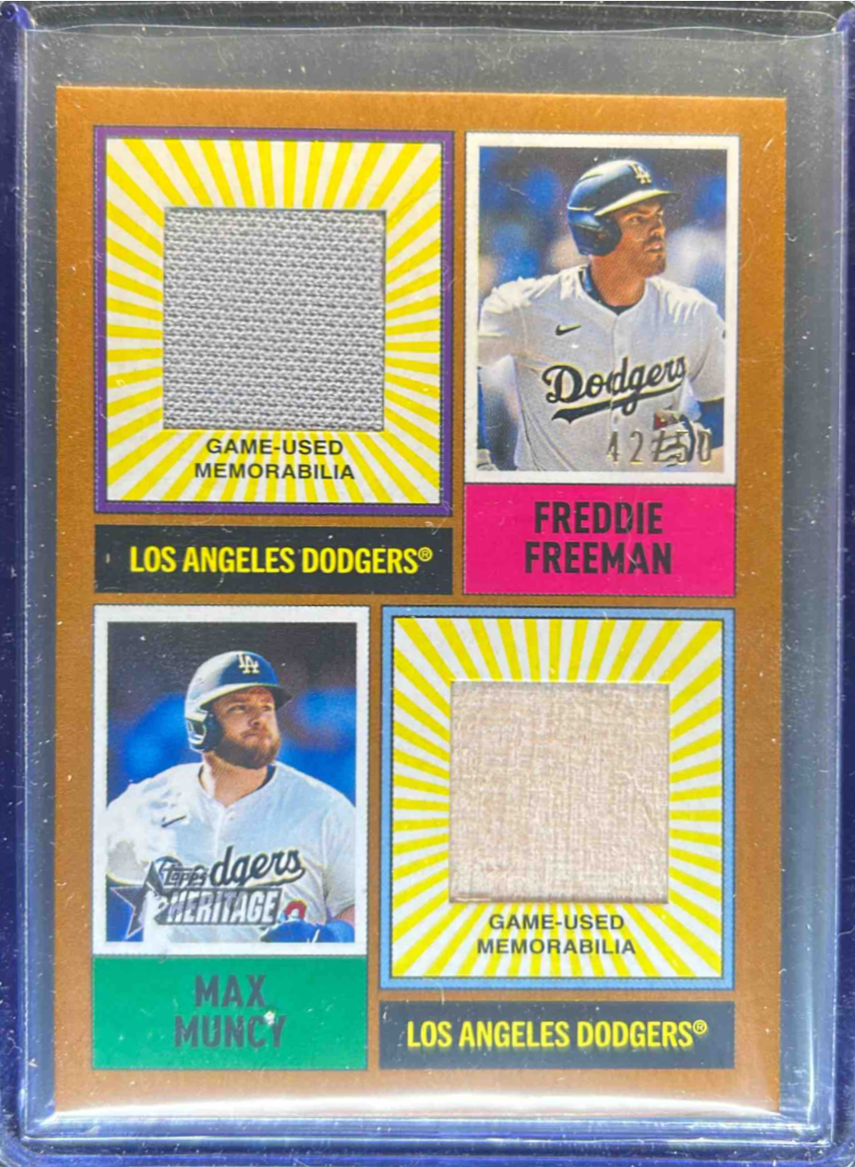 Freddie Freeman / Max Muncy 2025 Topps Heritage #DPMCR-FM Dual-Player ...