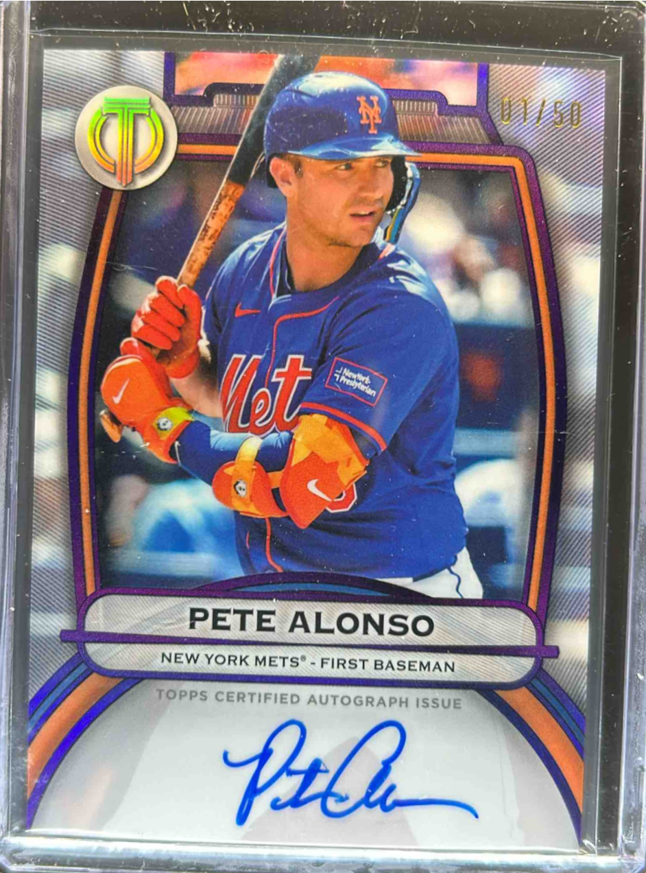 Pete Alonso 2025 Topps Tribute #TA-PA Tribute Autograph - Purple /50 ...