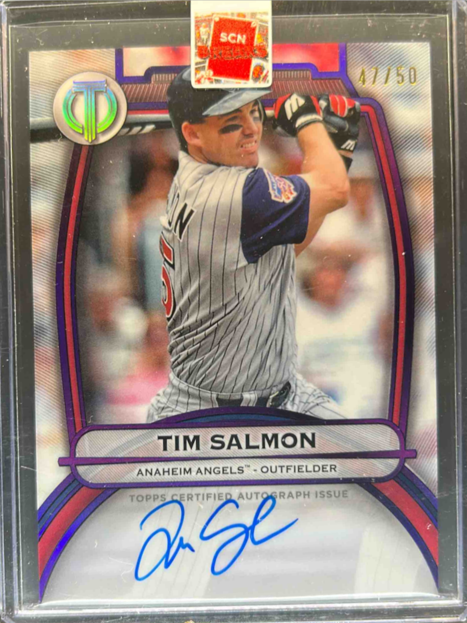 Tim Salmon 2025 Topps Tribute #TA-TSN Tribute Autograph - Purple /50 ...