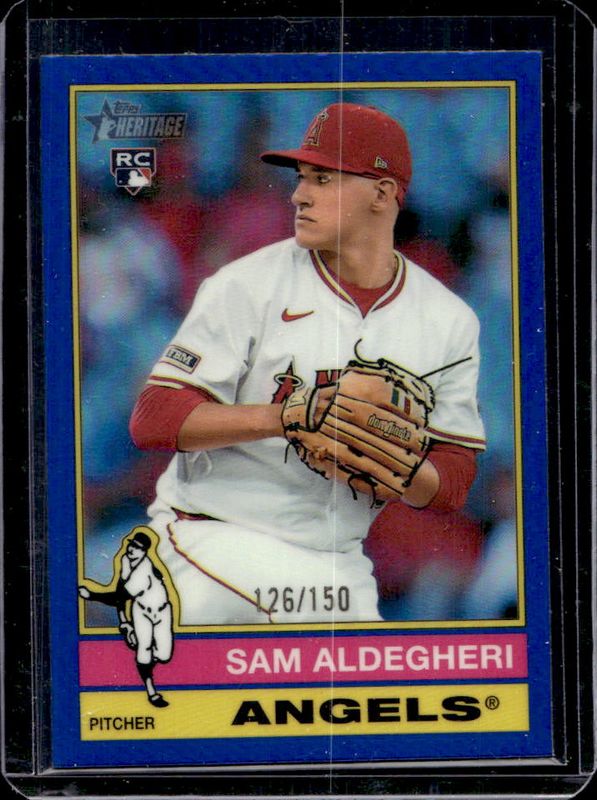 Sam Aldegheri 2025 Topps Heritage #322 Chrome - Blue Refractor /150 ...