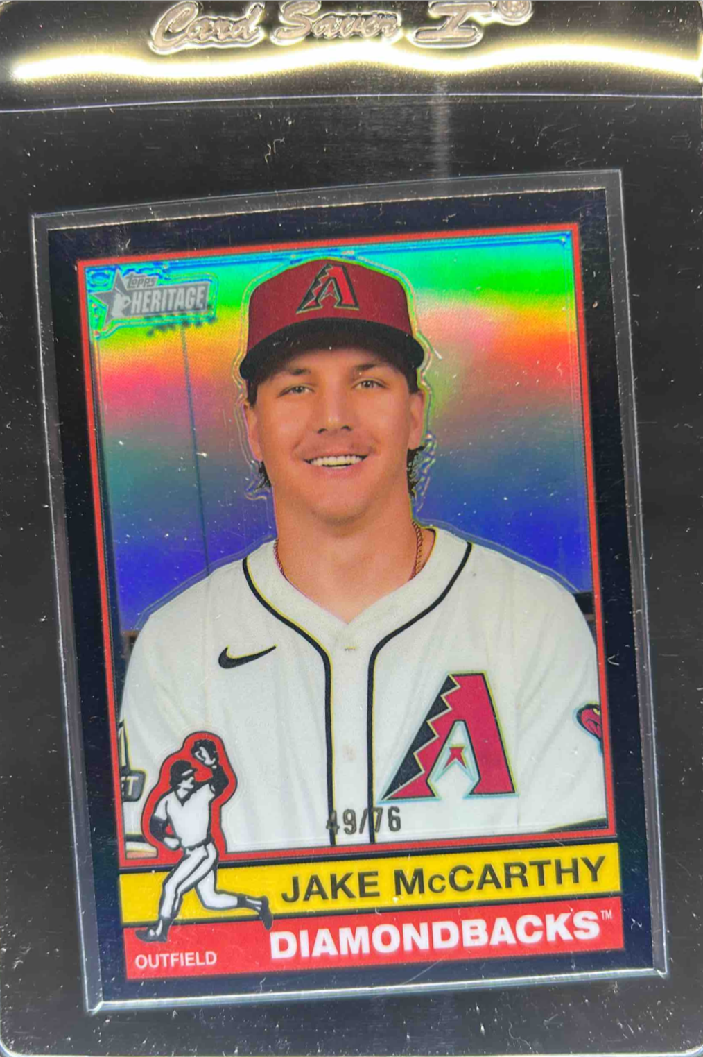 Jake McCarthy 2025 Topps Heritage #473 Chrome - Black Refractor /76 ...
