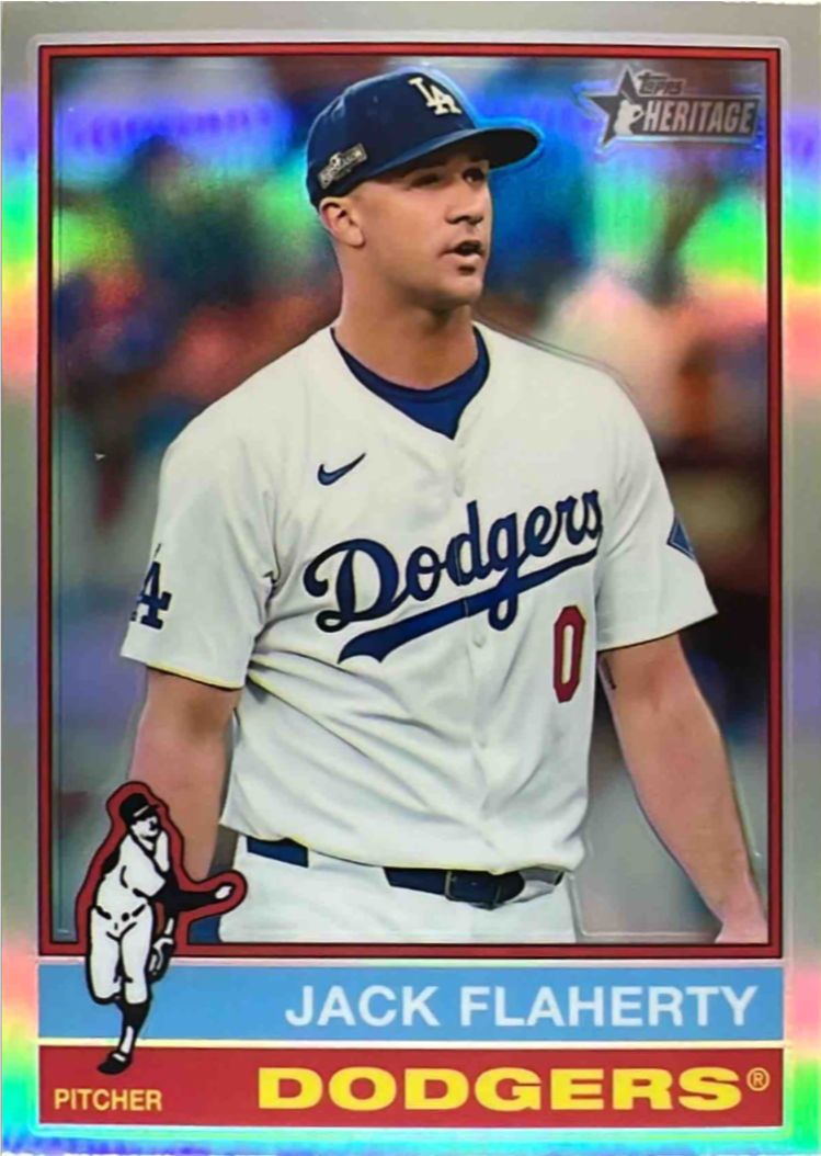 Jack Flaherty 2025 Topps Heritage #304 Chrome - Red Refractor Price ...