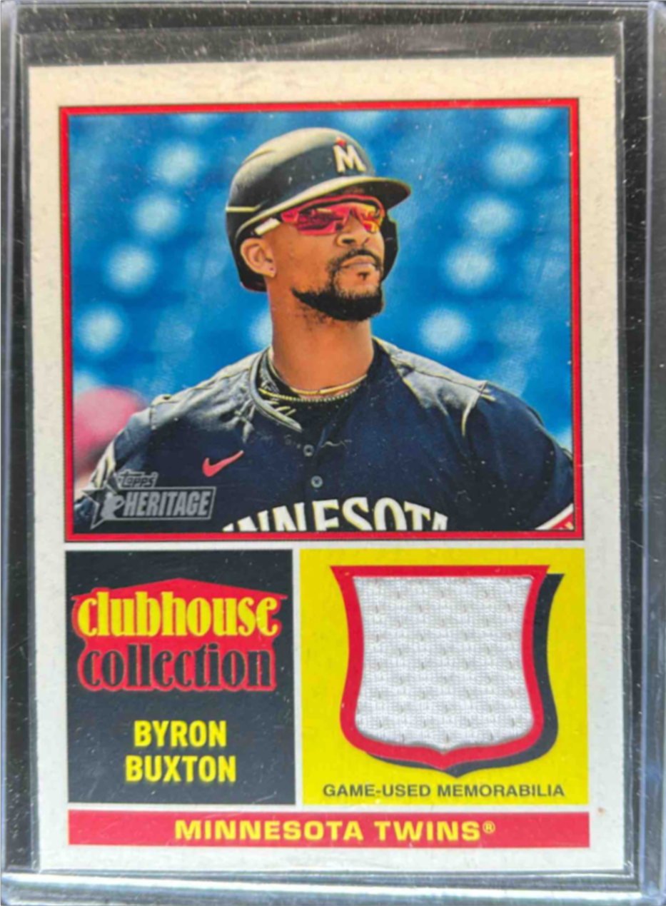Byron Buxton 2025 Topps Heritage #CCR-BBU Clubhouse Collection Relics ...