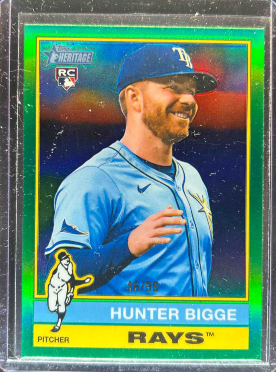 Hunter Bigge 2025 Topps Heritage #256 Chrome - Green Refractor /99 ...