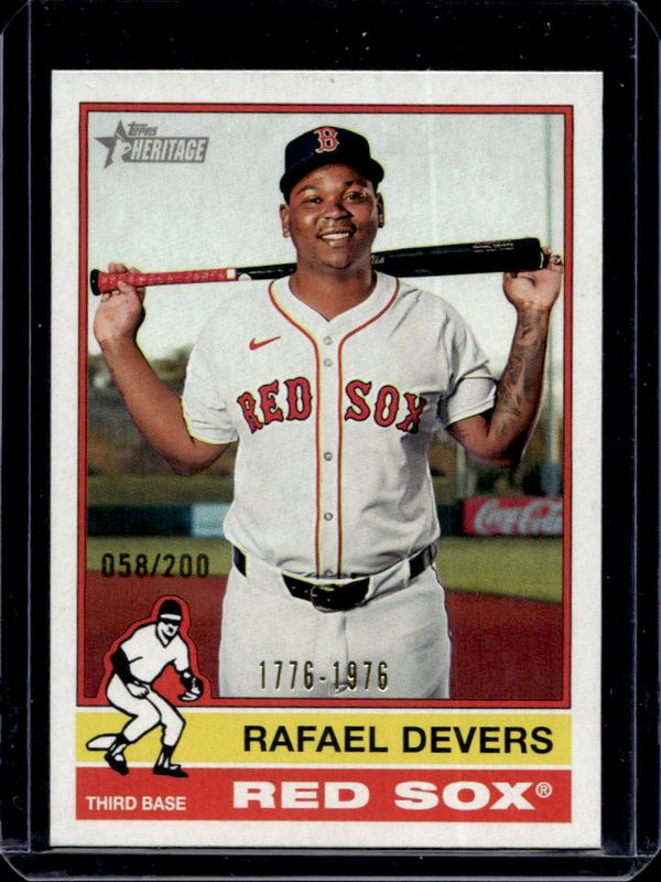 Rafael Devers 2025 Topps Heritage #445 Bicentennial /200 Price Guide ...