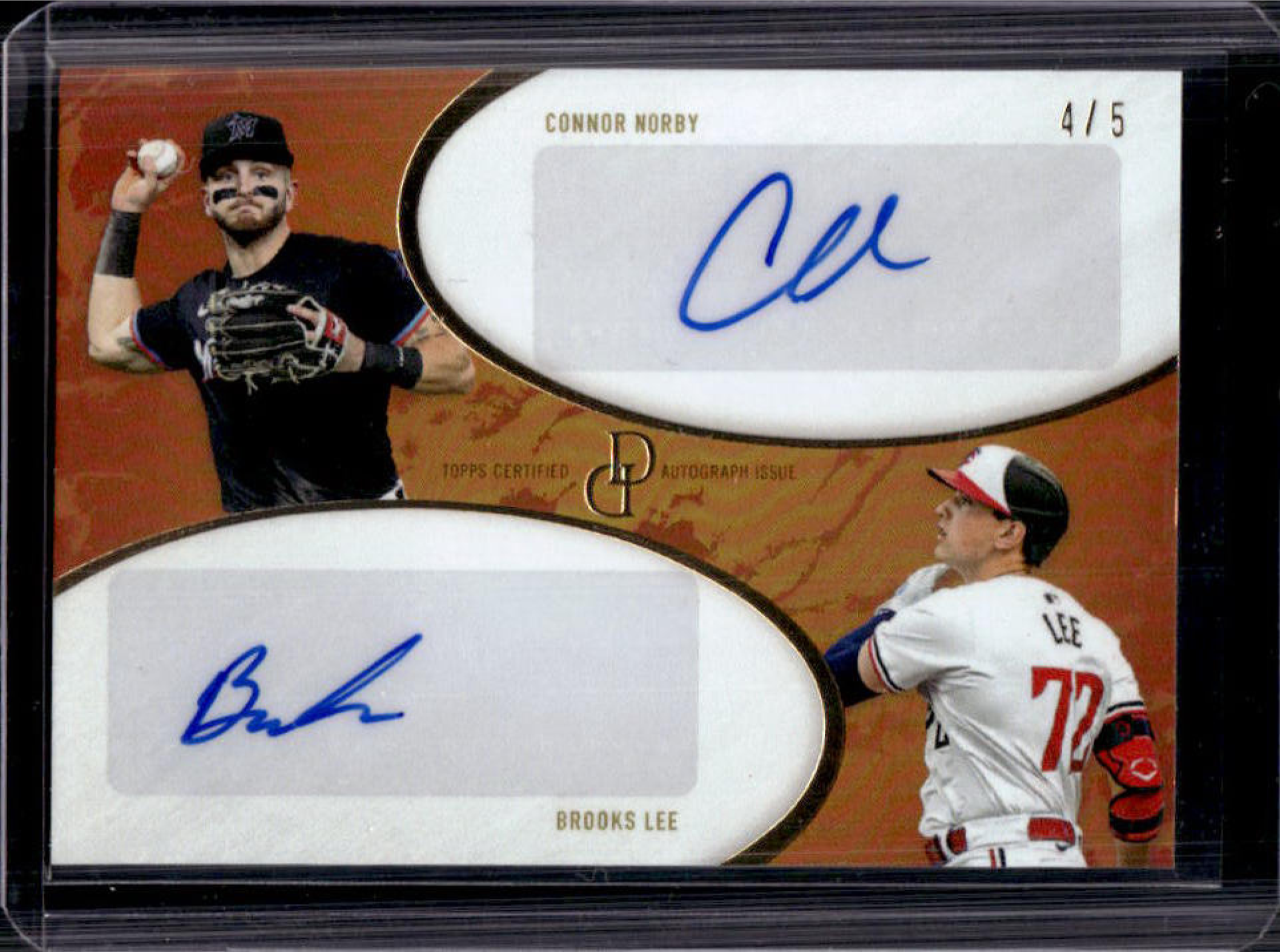 Brooks Lee / Connor Norby 2025 Topps Dynamic Duals #11B Dual Autographs ...