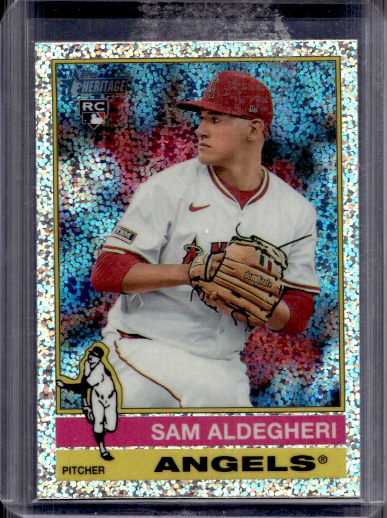 Sam Aldegheri 2025 Topps Heritage #322 Chrome - Silver Sparkle ...