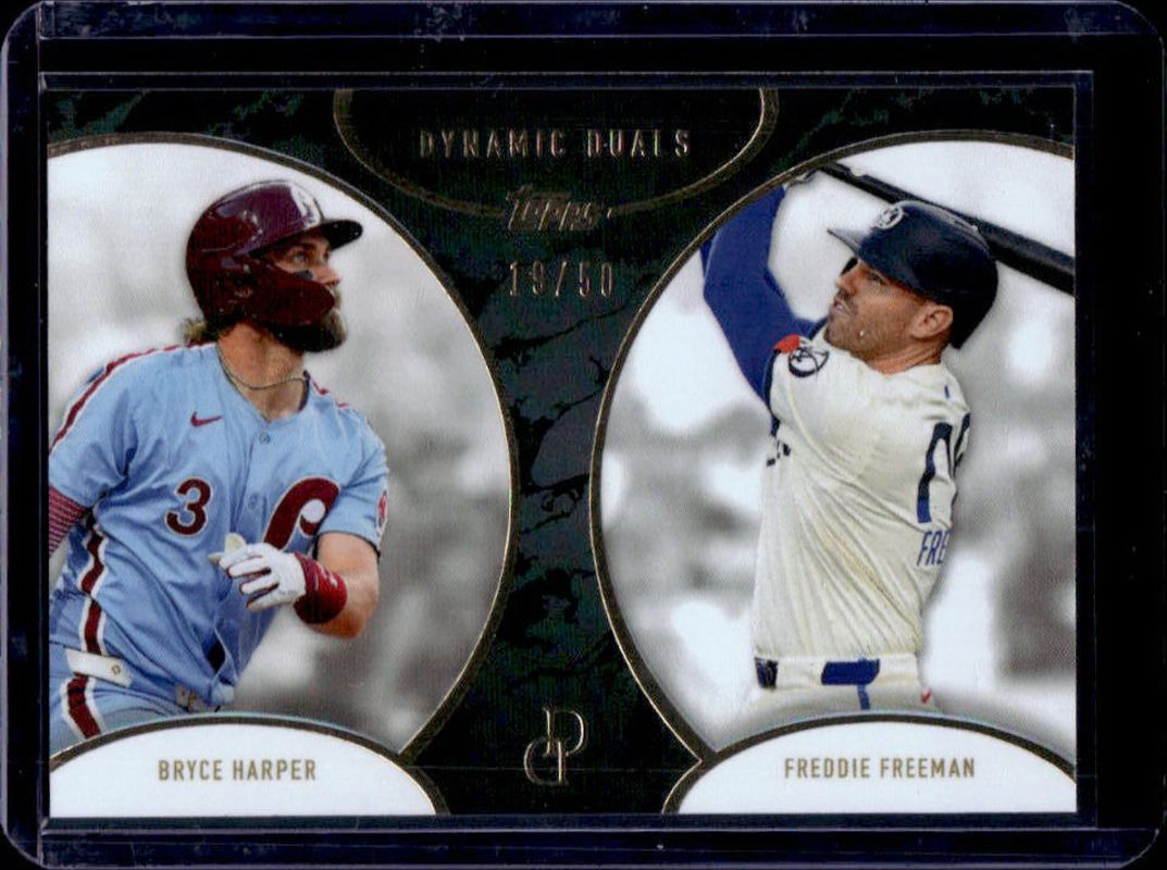 Bryce Harper / Freddie Freeman 2025 Topps Dynamic Duals #41 Black /50 ...